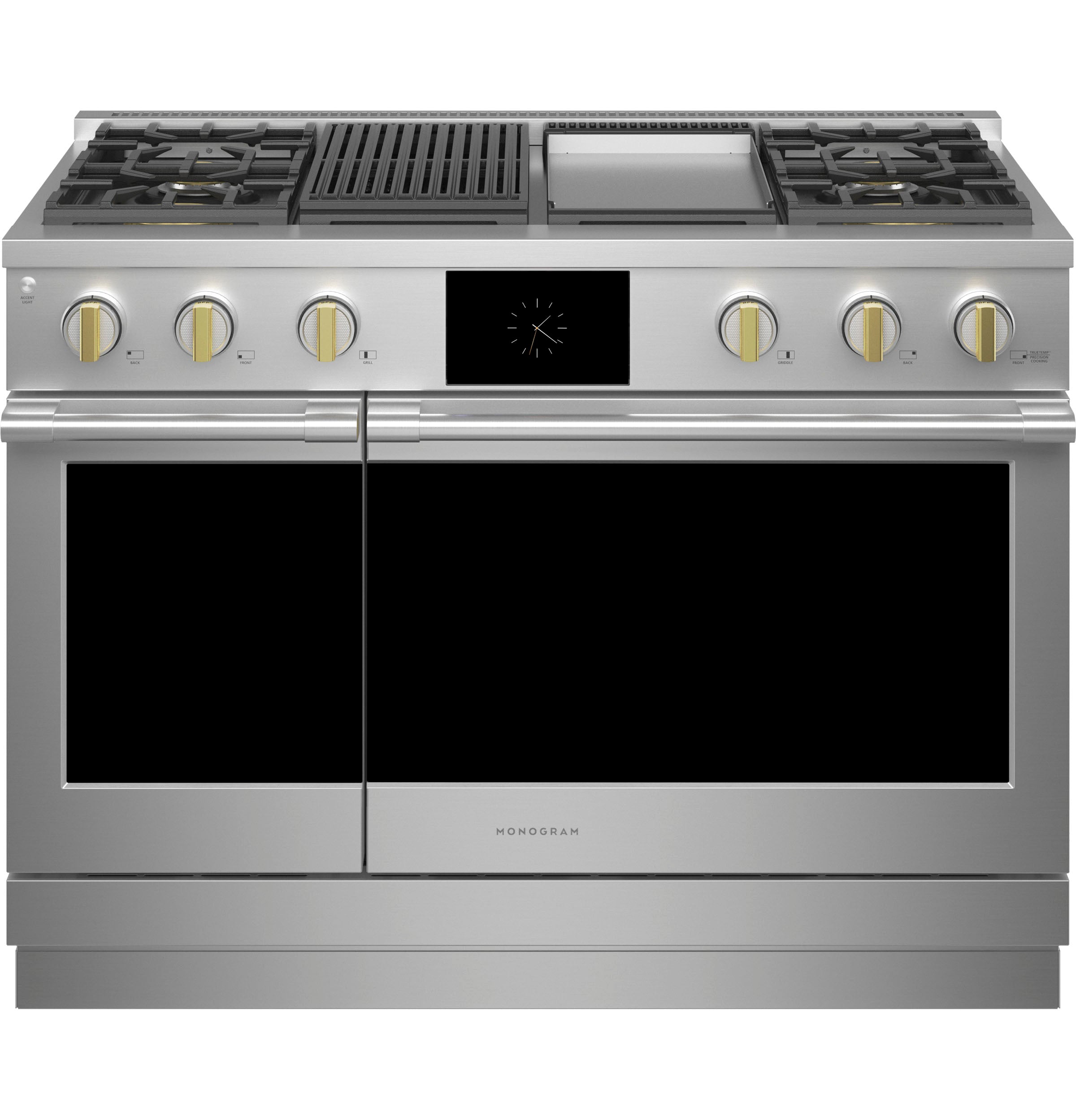 Monogram 48" Dual-Fuel Professional Range with 4 Burners, Grill, and G ...